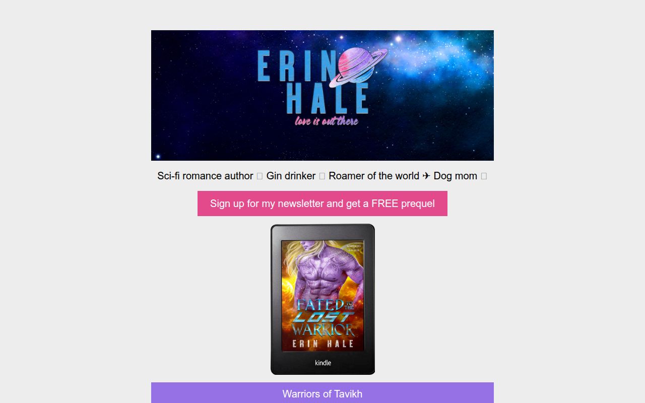 Erin Hale - Sci-fi Romance Author